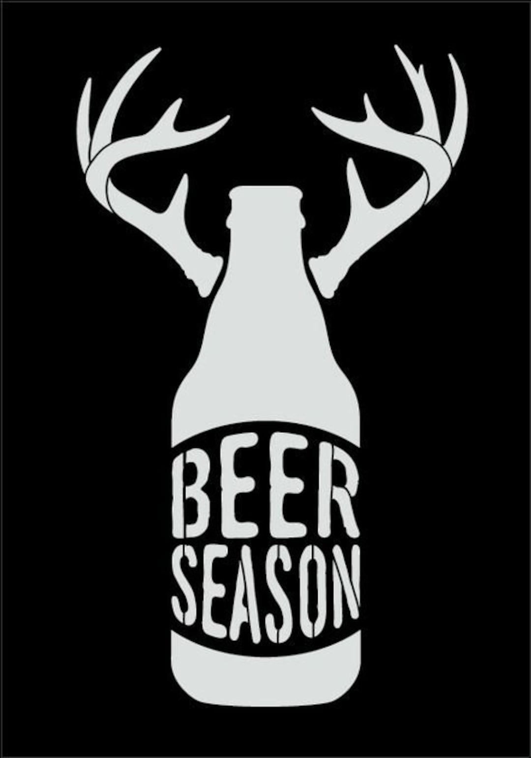 Beer Season Decal White Choose Size - Etsy