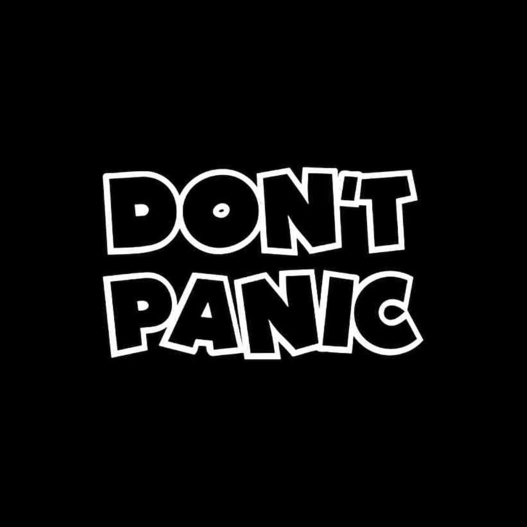 Don't Panic Hitchhiker's Guide to the Galaxy Decal White Choose Size - Etsy