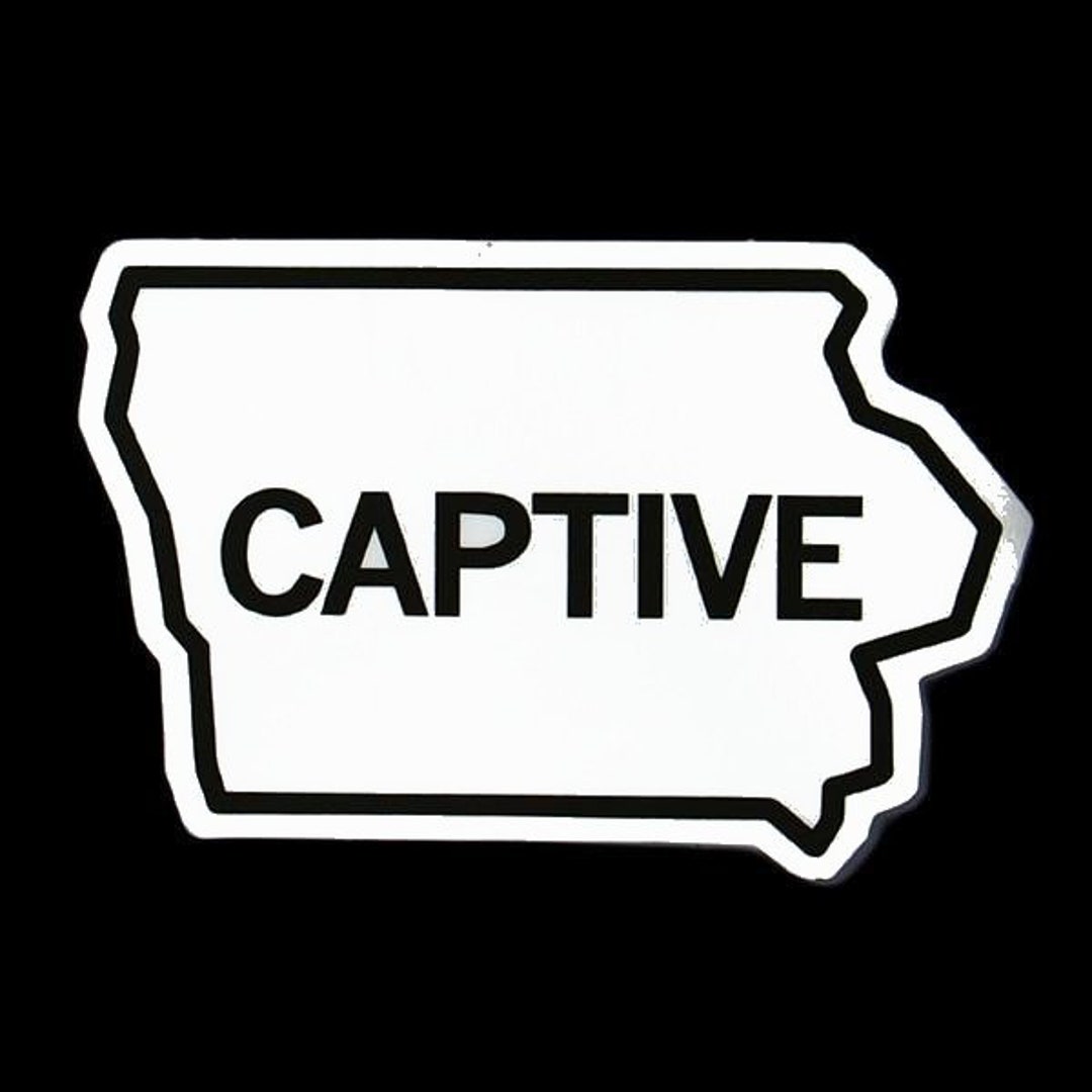 Iowa Captive Decal White Choose Size - Etsy