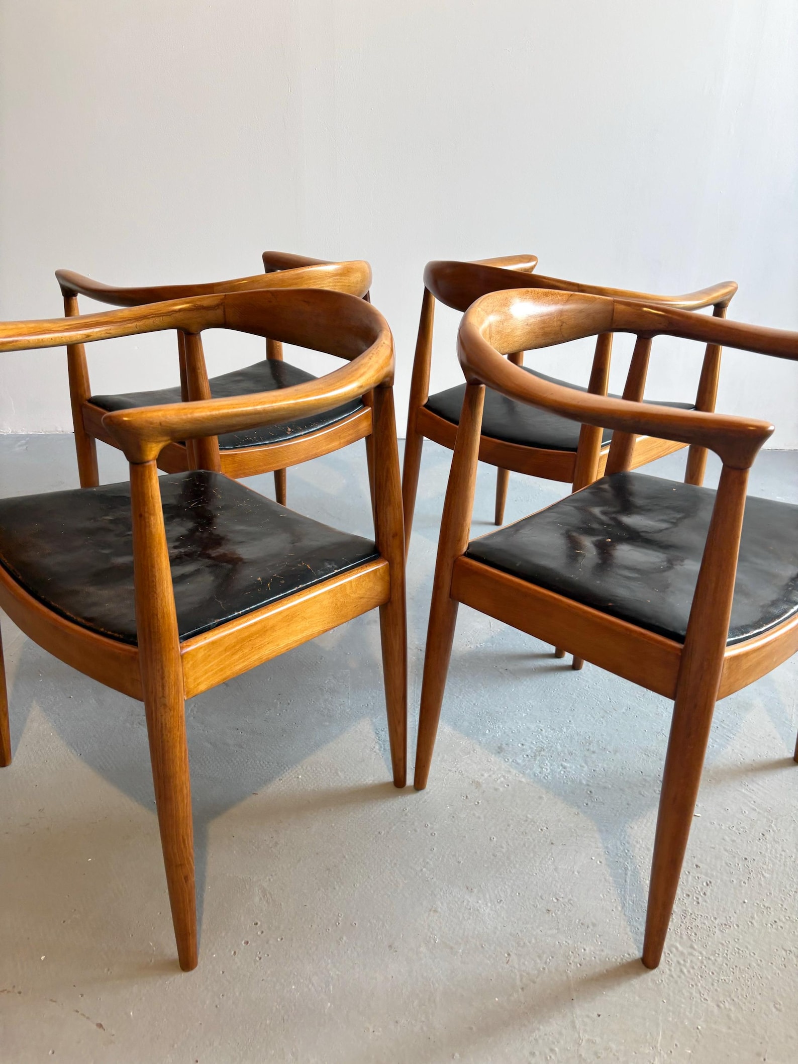 1 of 4 Vintage Chairs in Style of Wegner Round Chair / 1960s - Etsy