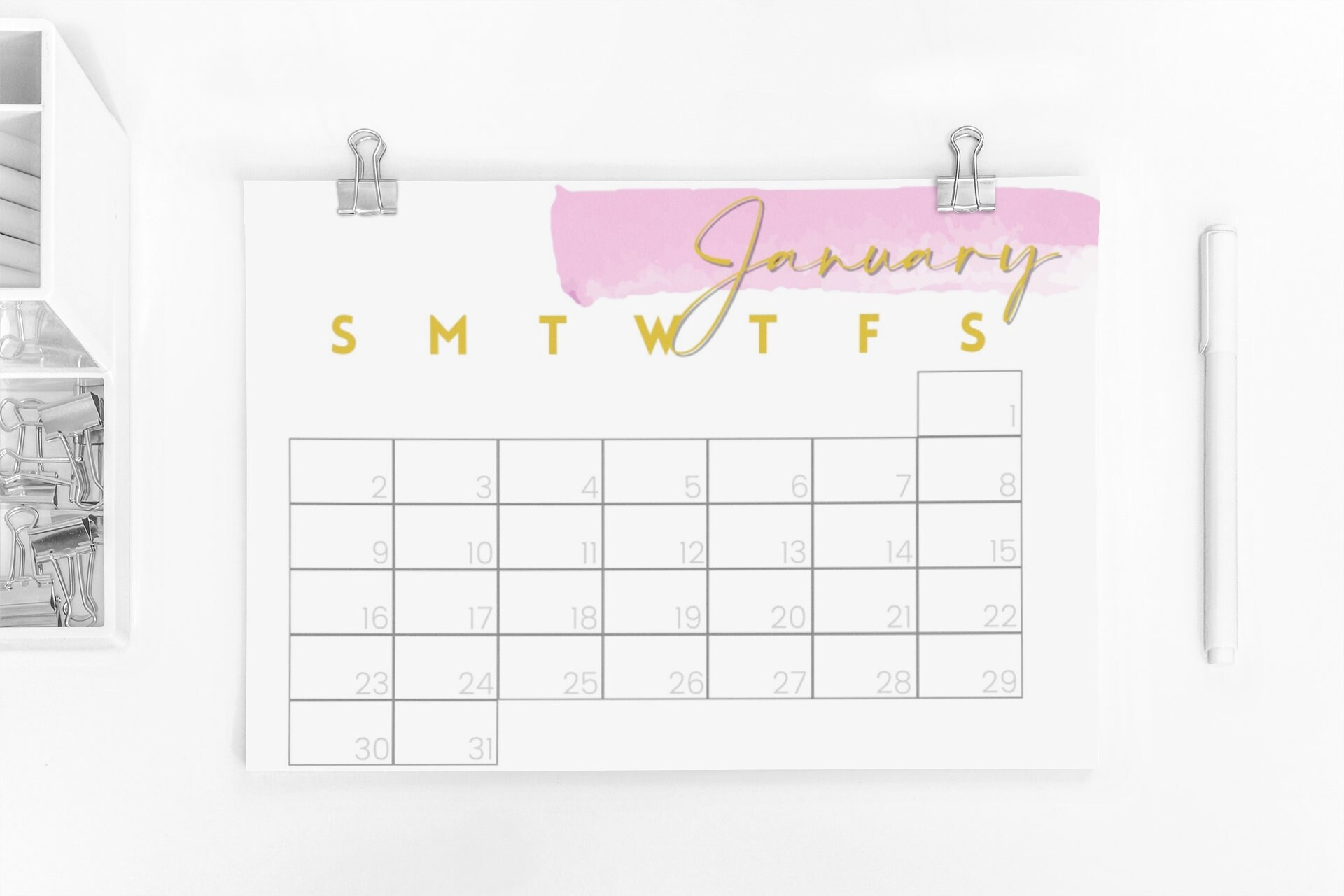 Paper 2022 Monthly Calendar Printable Minimalist A4 and 8.5 x 11 US ...