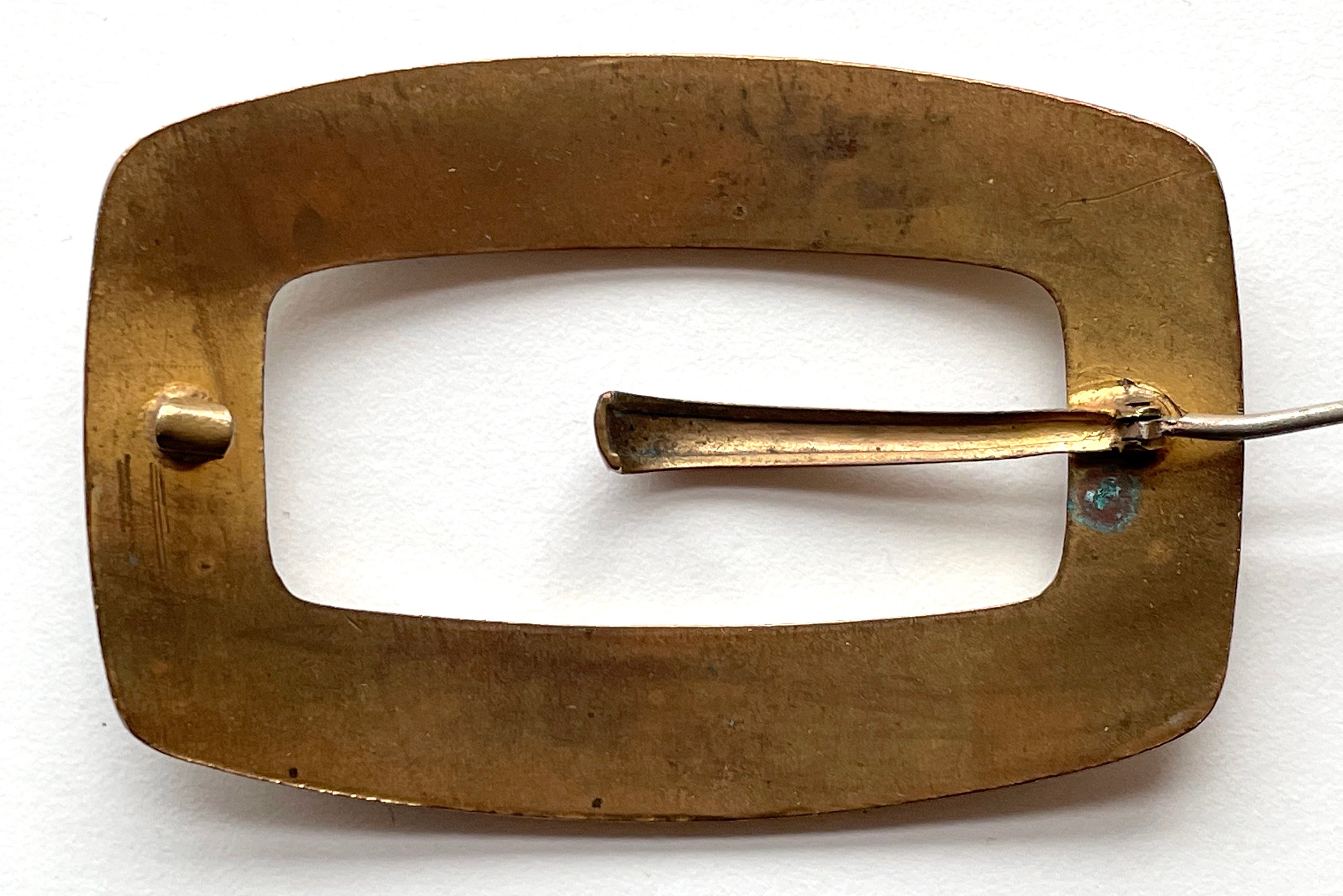 Victorian Antique C-clasp Buckle-style Sash Brooch/pin - Hand Painted ...