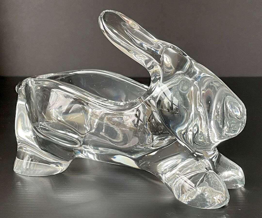 Lead Crystal Bunny Rabbit Candy Dish 8 - Etsy