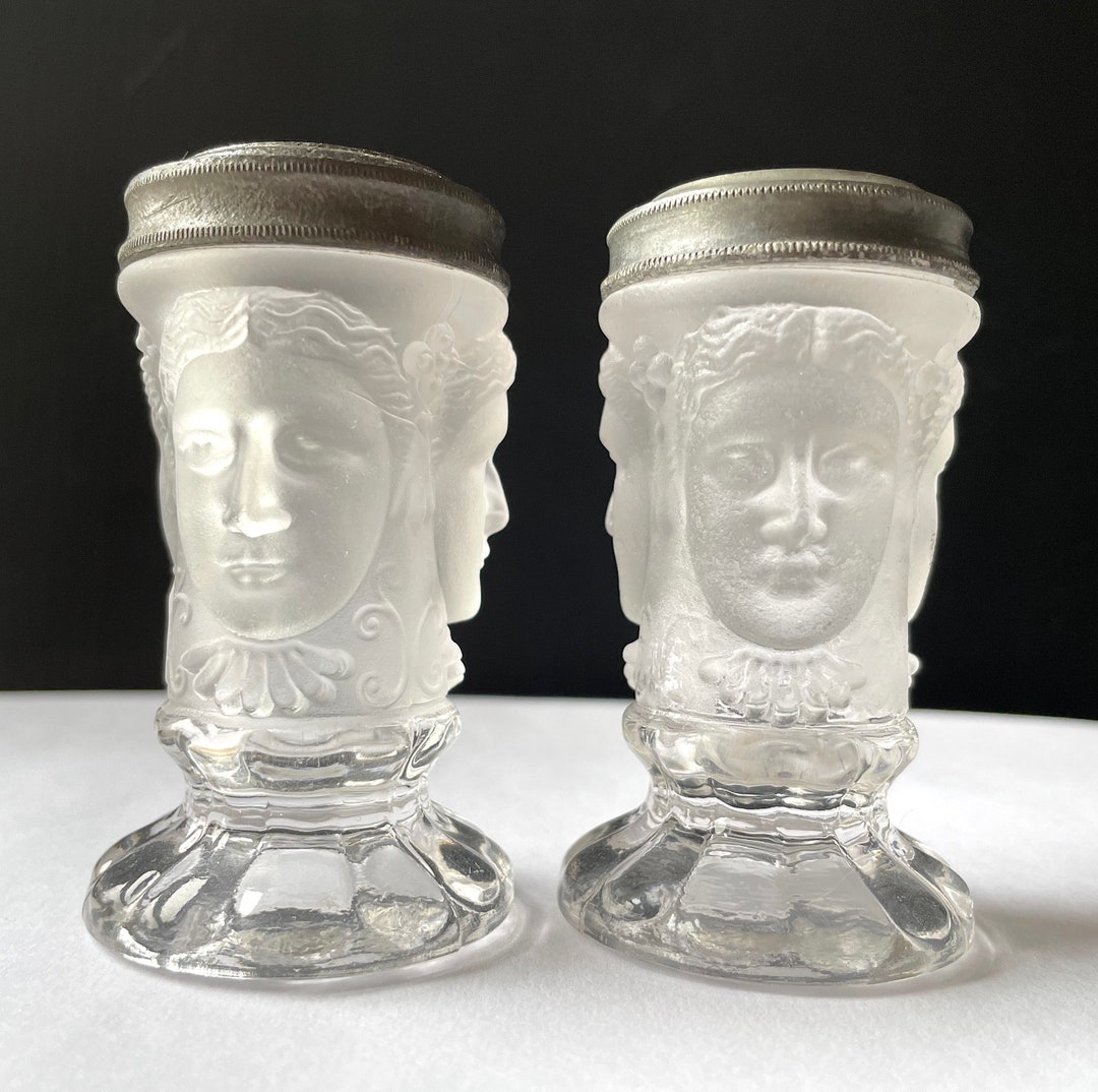 Vintage George Duncan "three Face" EAPG Salt & Pepper Shakers - 1878 ...