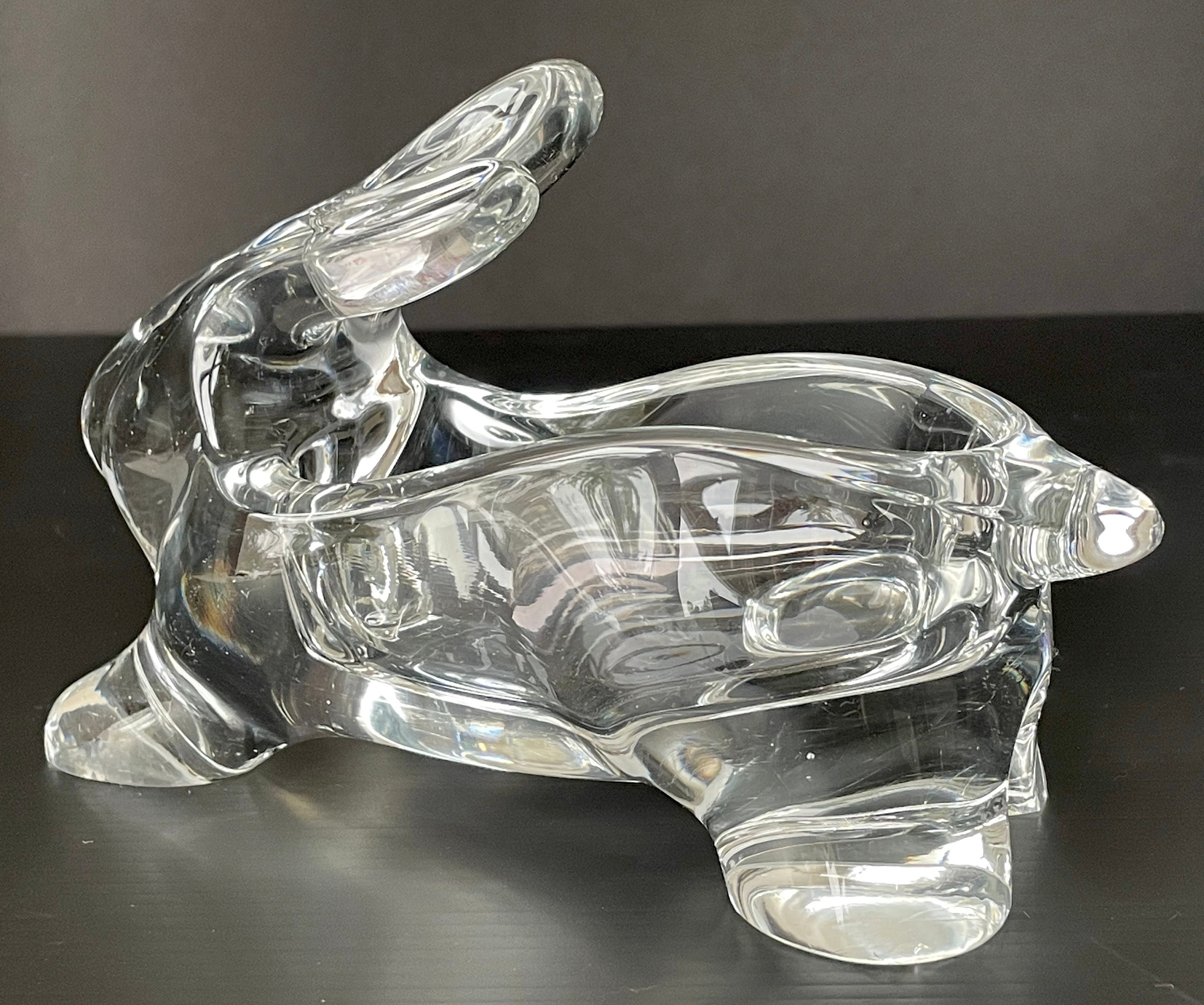 Lead Crystal Bunny Rabbit Candy Dish 8 - Etsy