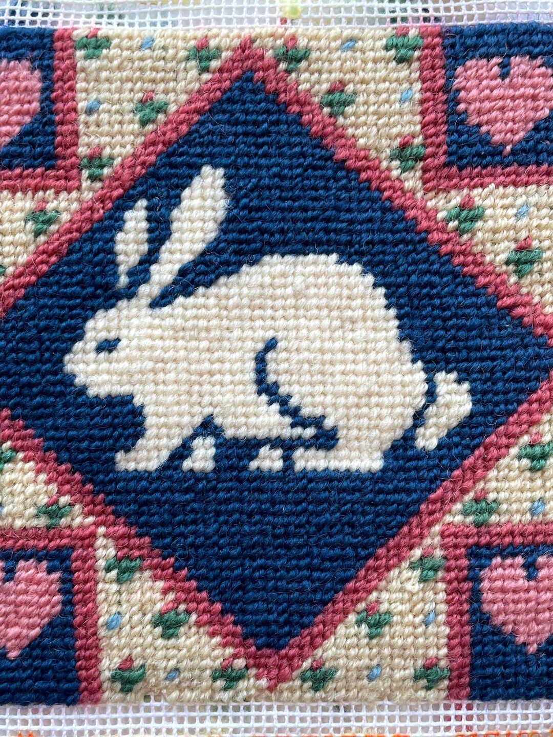 Petit RABBIT | Needlepoint | Completed | - Etsy
