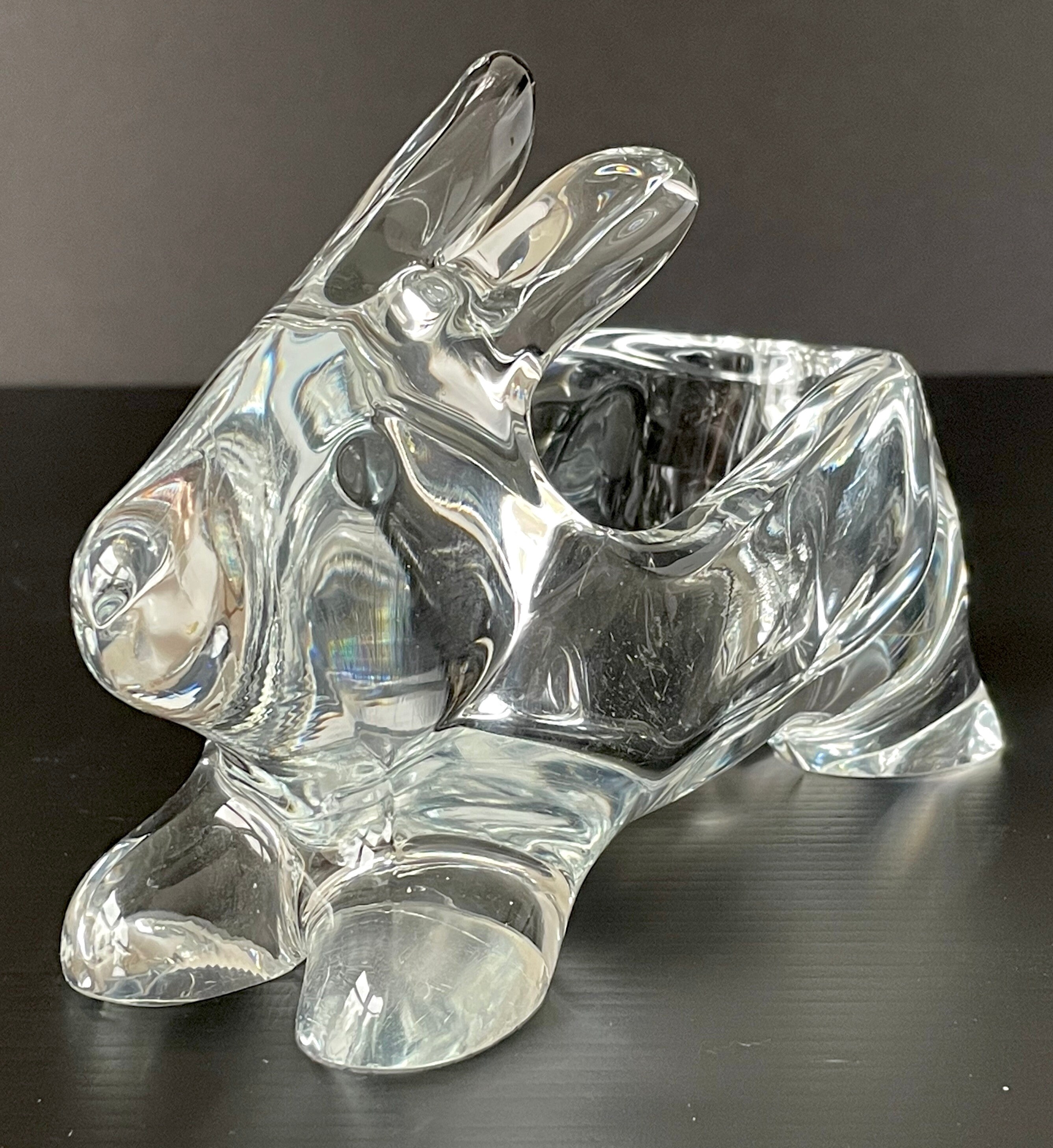 Lead Crystal Bunny Rabbit Candy Dish 8 - Etsy