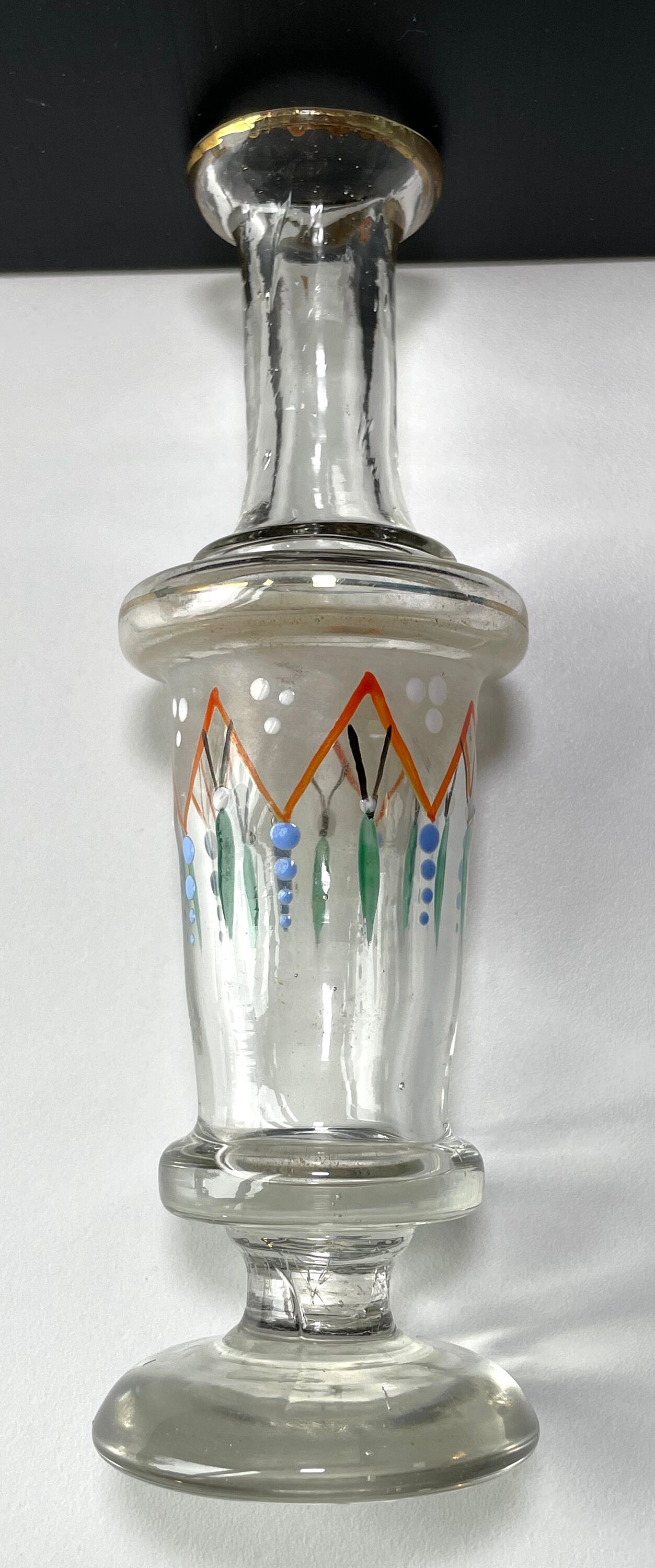 Vintage Hand Painted Mini Glass Bud Vase - 5 3/4" H - Etsy
