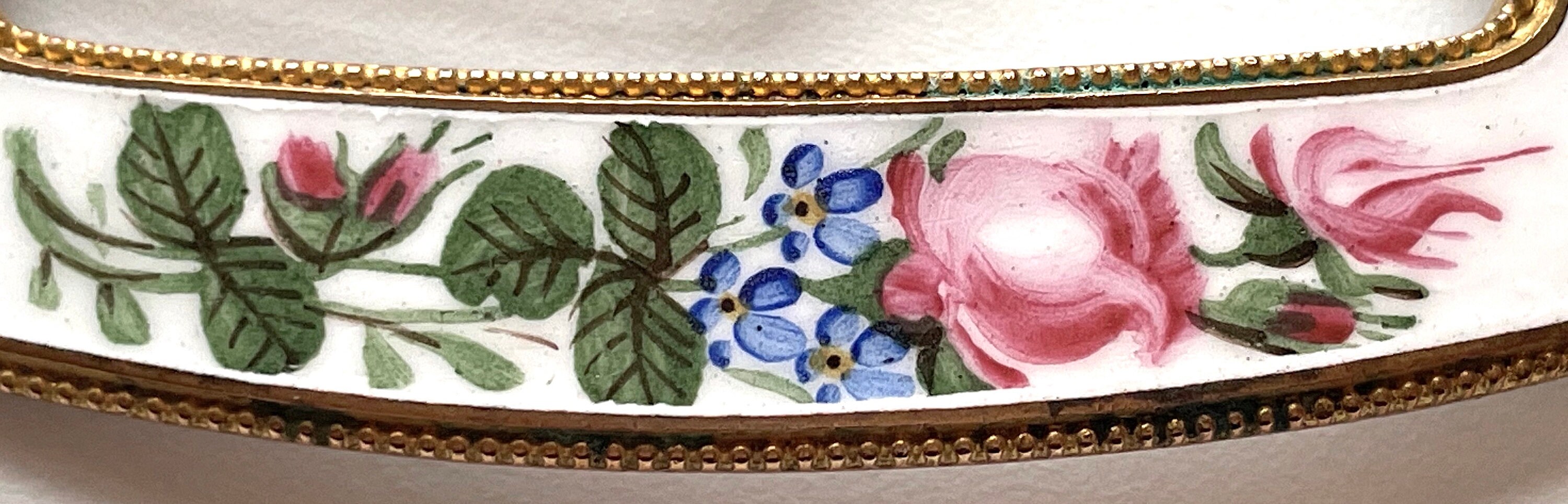 Victorian Antique C-clasp Buckle-style Sash Brooch/pin - Hand Painted ...