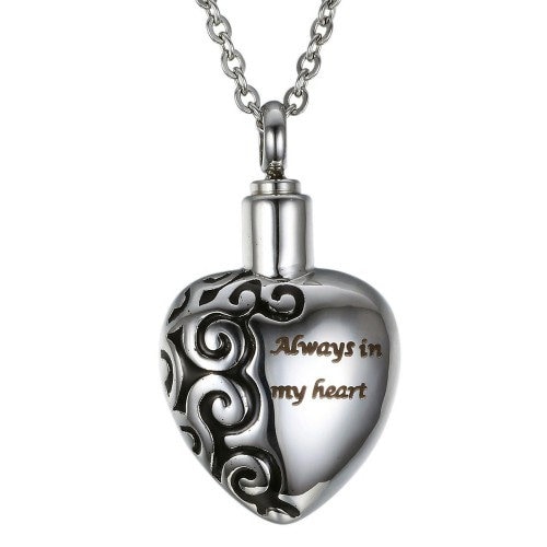 CREMATION JEWELLERY Ashes Urn Pendant Keepsake Heart Cross Memorial ...