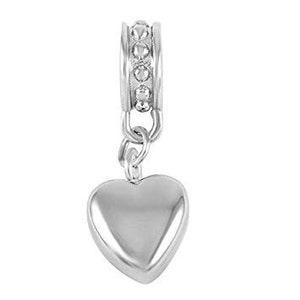 CREMATION JEWELLERY Ashes Urn Heart Charm With Stone for Bracelet ...