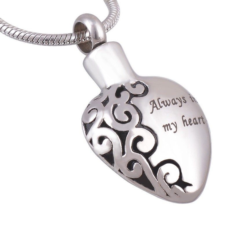CREMATION JEWELLERY Ashes Urn Pendant Keepsake Heart Cross Memorial ...