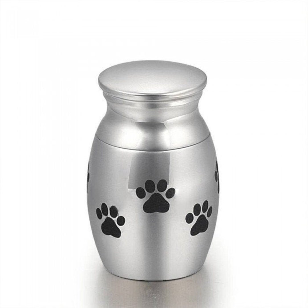 PET DOG CAT Urn Ashes Small Mini Paw Print Little Cremation Jewellery ...