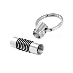 CREMATION JEWELLERY Keyring Ashes Urn Pendant Keepsake Cylinder ...