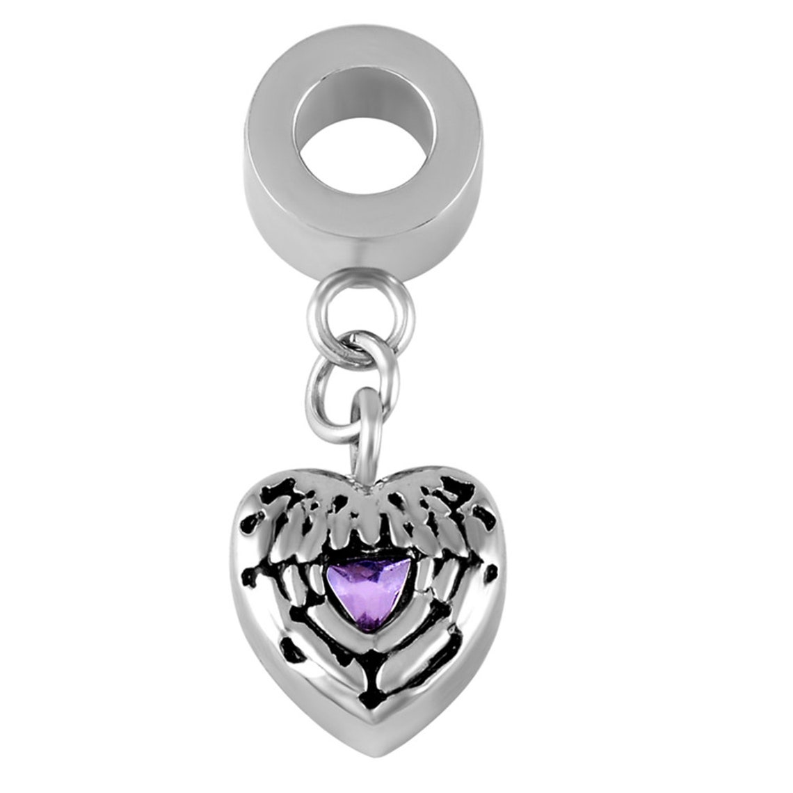 CREMATION JEWELLERY Ashes Urn Heart Charm With Stone for Bracelet ...