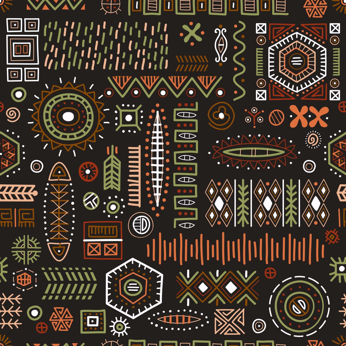 6 Hand Made African Digital Scrapbook Paper African - Etsy