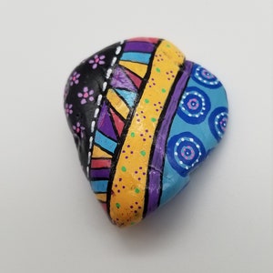 Hippie Rock - Handpainted Natural Stone. - Etsy