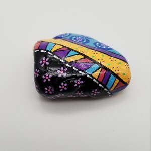 Hippie Rock - Handpainted Natural Stone. - Etsy