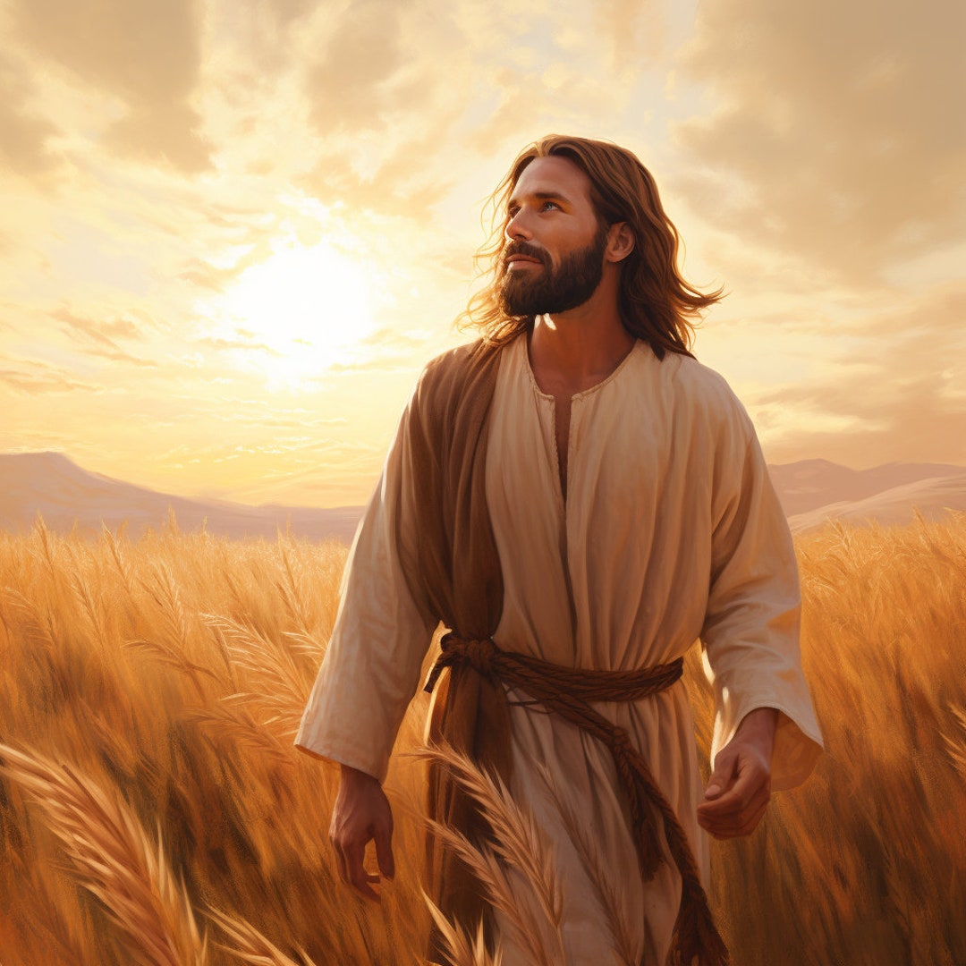 Ready to Harvest | Wheat and the Tares | Jesus Art | Bible Art - Etsy