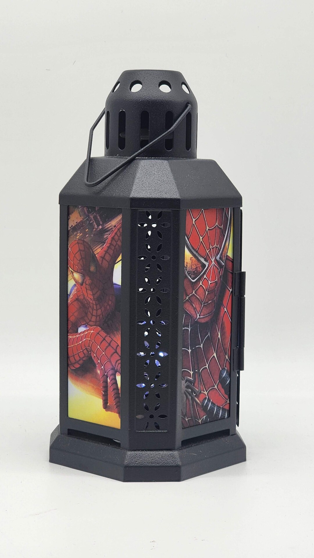 Spiderman Inspired Lantern Night Light Lamp Gift - Etsy