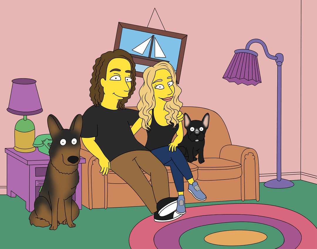 Simpson Character Portrait, Simpson Couple, Yellow Character Portrait ...