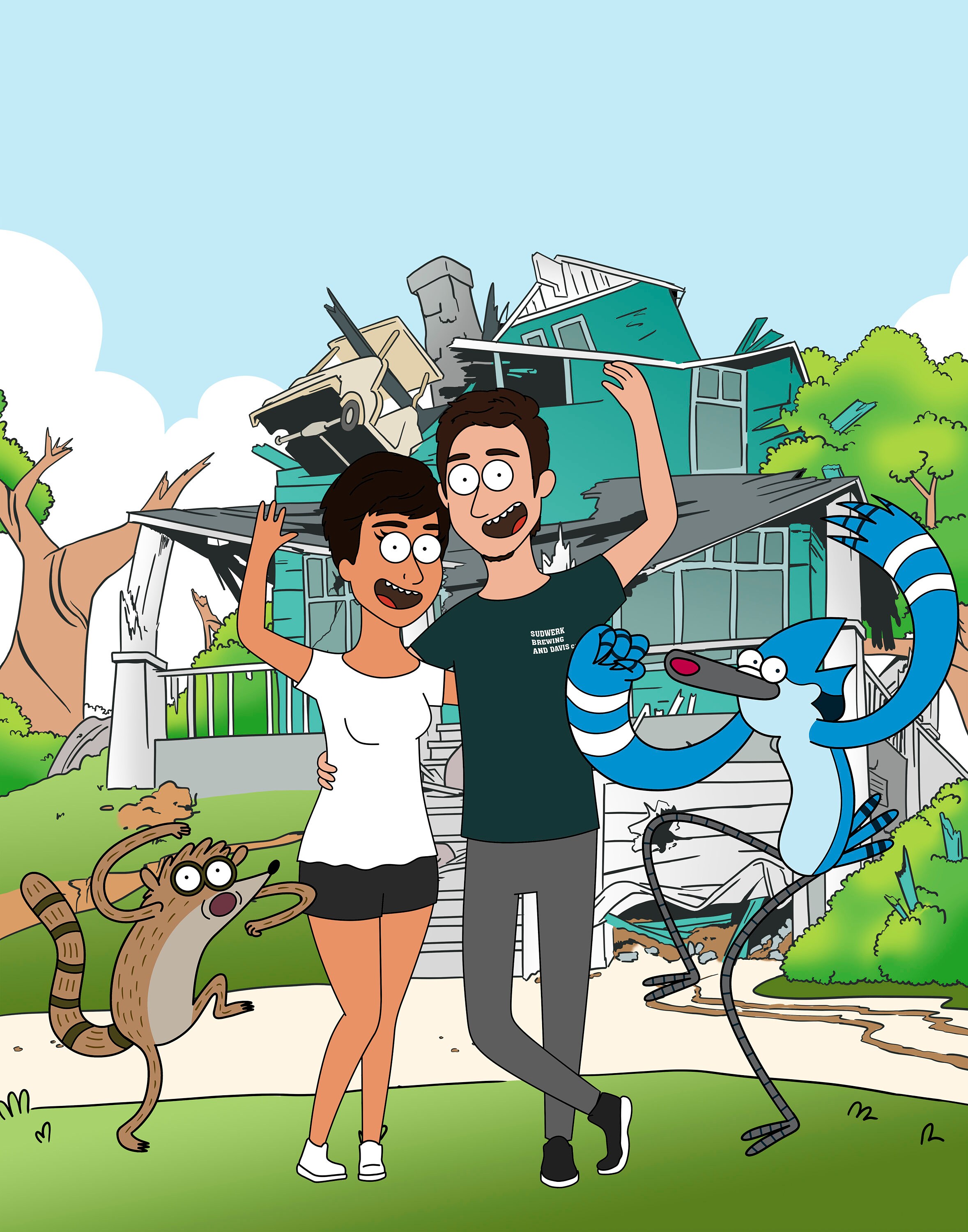 Regular Show Custom Portrait Regular Show Family Portrait - Etsy