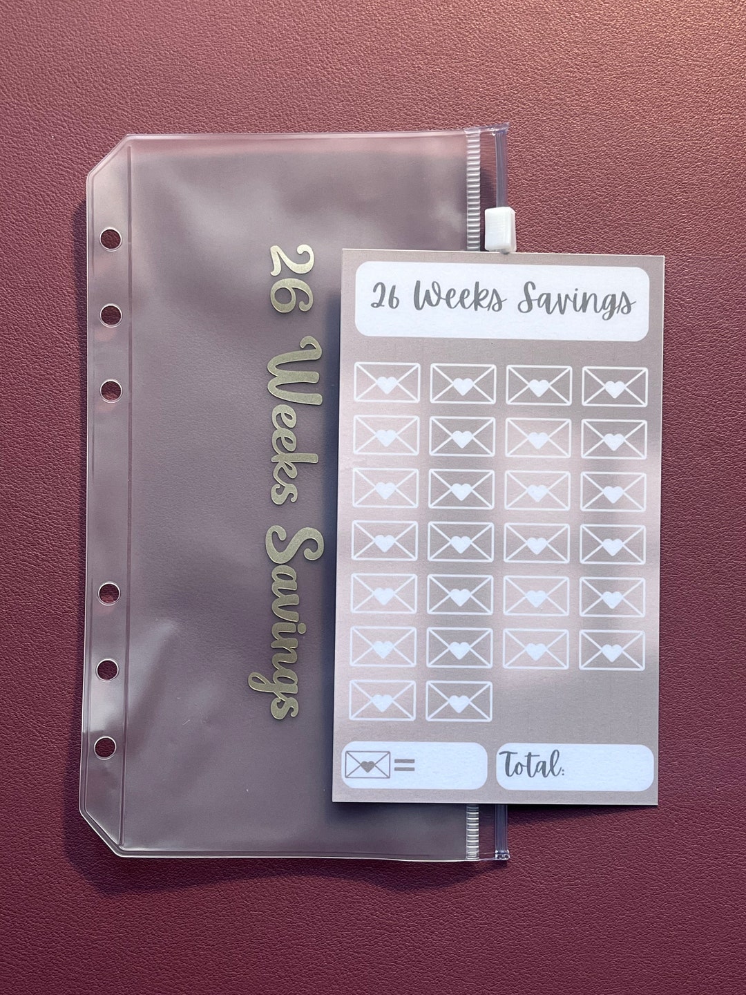 26 Weeks Saving Challenge With A6 Size Budget Envelope Save Own Amount ...