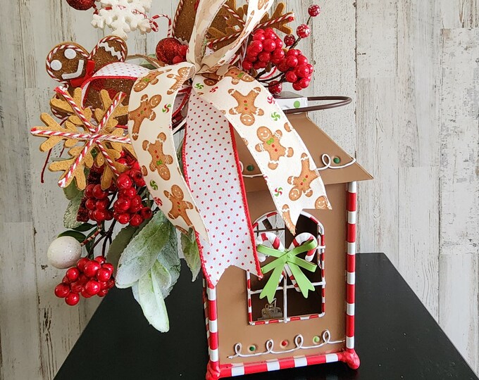 Gingerbread Lantern Centerpiece,christmas Centerpiece,gingerbread ...