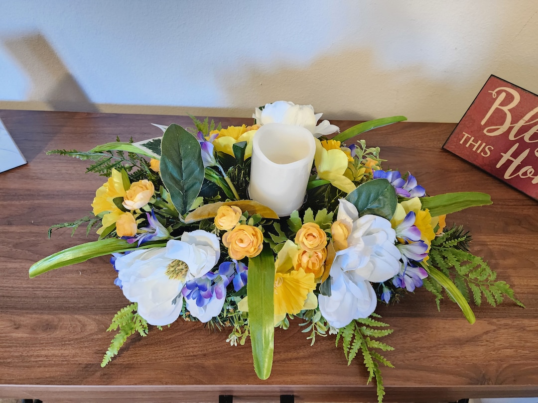 Spring Table Arrangement,passover Table Arrangement,easter Centerpiece ...