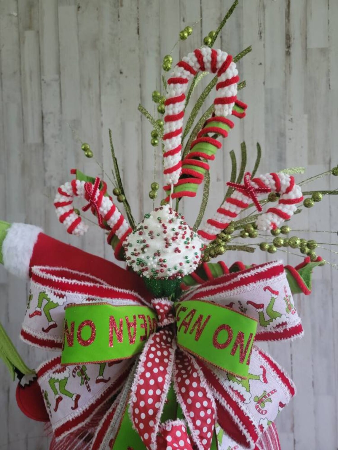 Green Monster Tree Topperchristmas Monstergrinch - Etsy