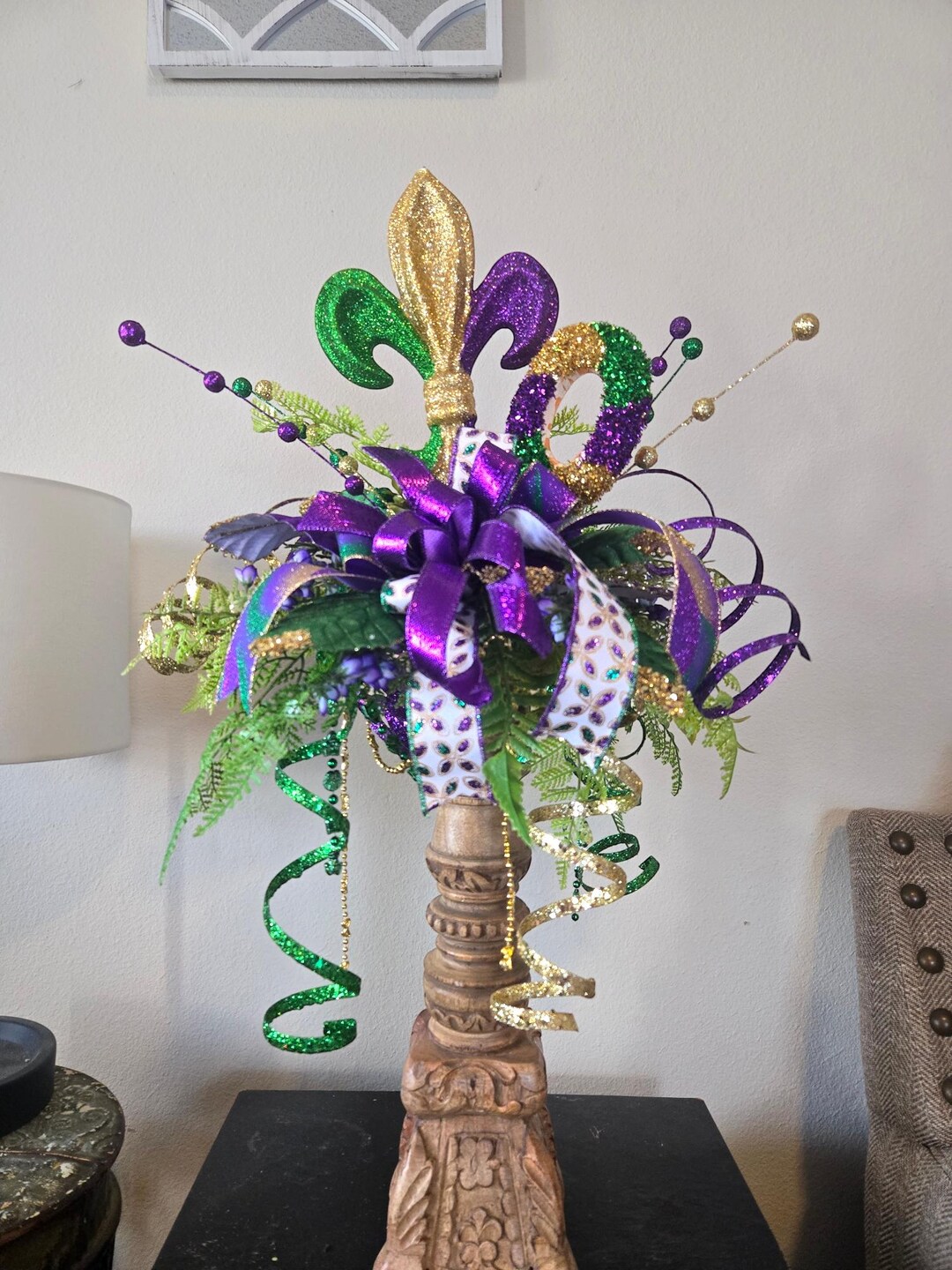 Fleur-de-lis Mardi Gras Centerpiece: New Orleans Table Decor - Etsy