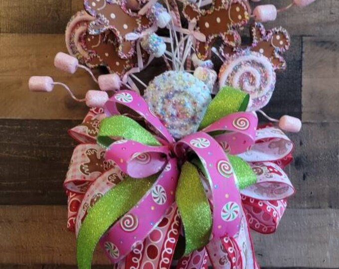 Candyland Tree Topperchristmas Sweets Tree Toppercandy Tree - Etsy