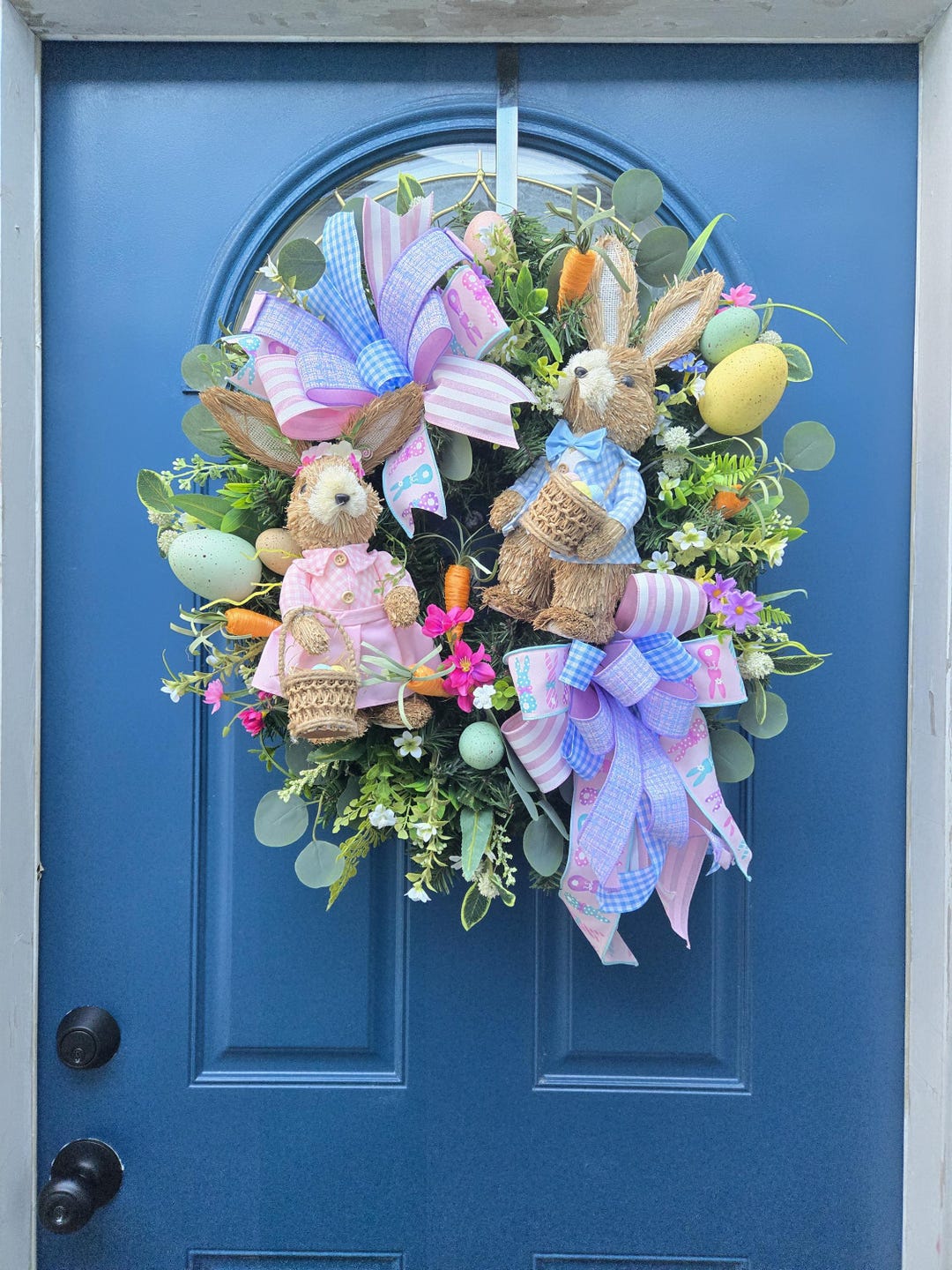 Wildflower Spring Wreath,petter Rabbit,sisal Bunny Wreath for Spring ...