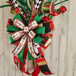 Nutcracker Tree Topper,tree Topper Bow,christmas Drums Tree Topper ...