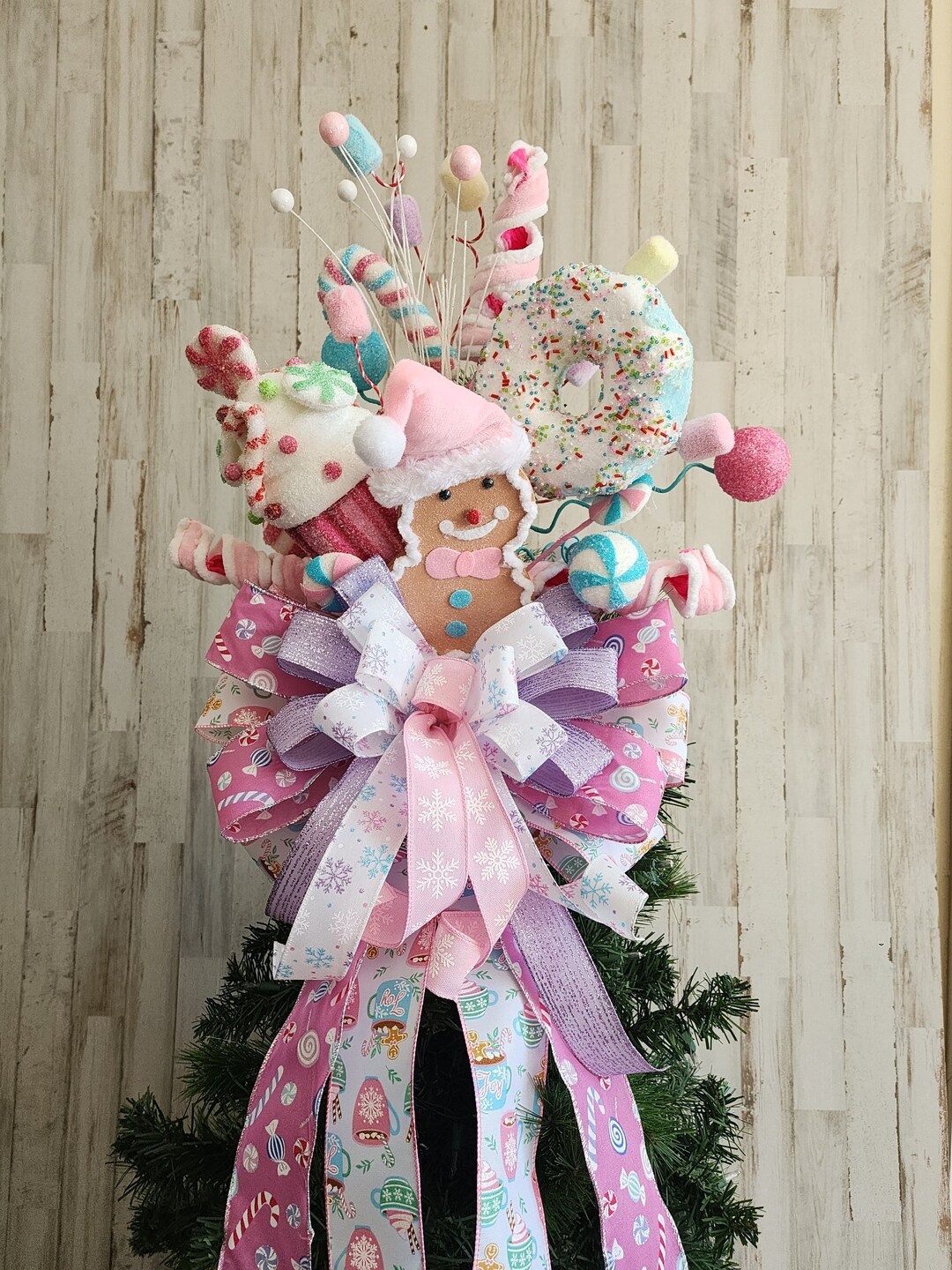 Candyland Tree Topperchristmas Sweets Tree Topperextra - Etsy