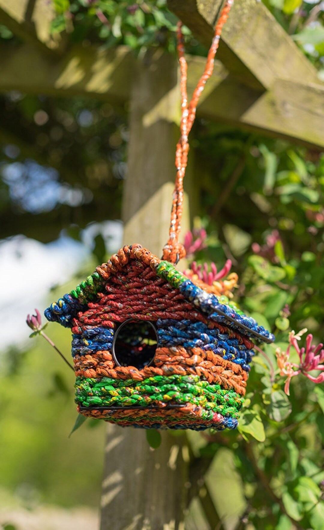 Recycled Square Birdhouse With Roof Handcrafted - Etsy