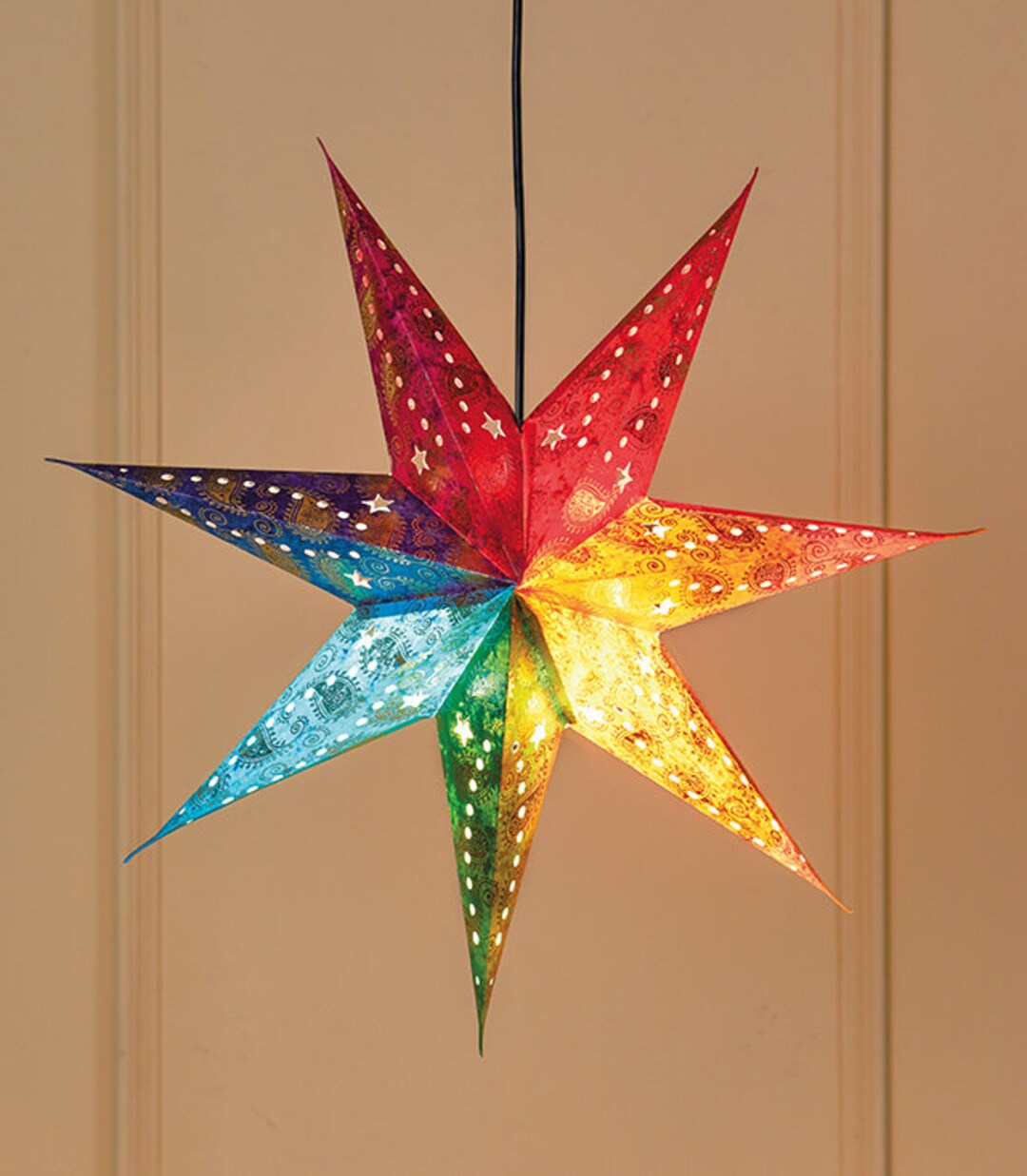 7 Point Rainbow Star Lampshade - Etsy UK