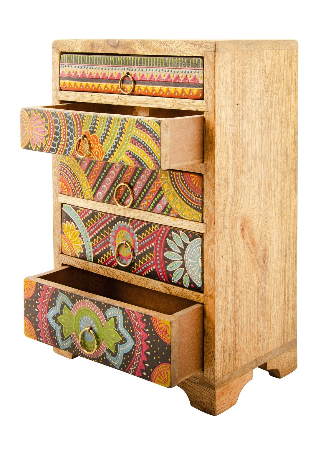 Sharifa 5 Drawer African Chest, Handpainted - Etsy