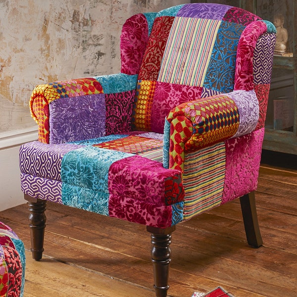 Patchwork Chair - Etsy UK