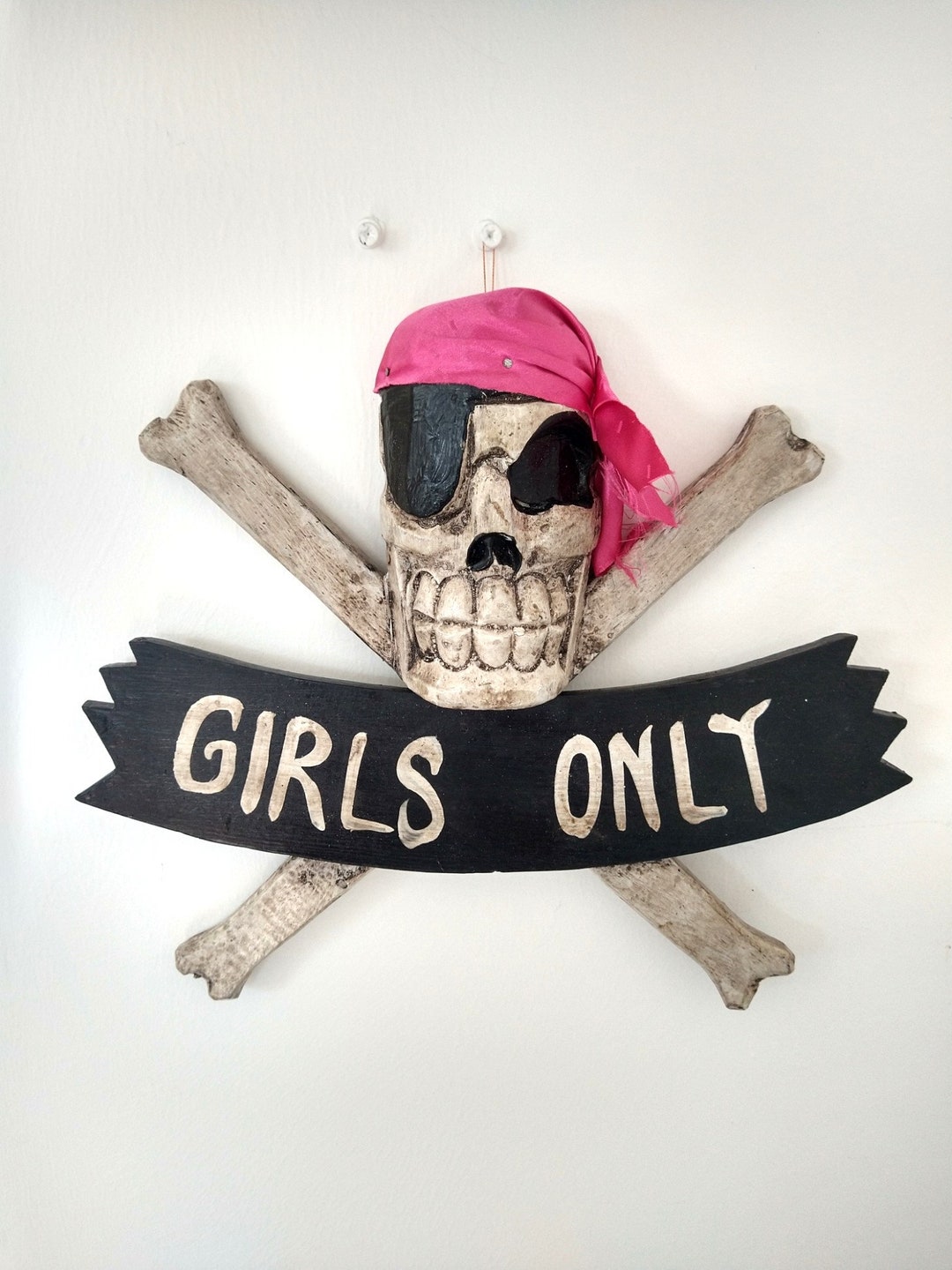 Wooden Pirate girls Only Sign 28x28cm, Hand-crafted - Etsy