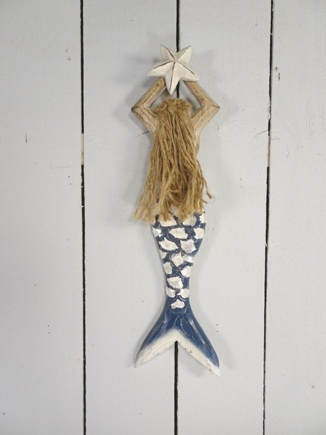 Handcrafted Batik Mermaid With Shell Tail 30cm - Etsy