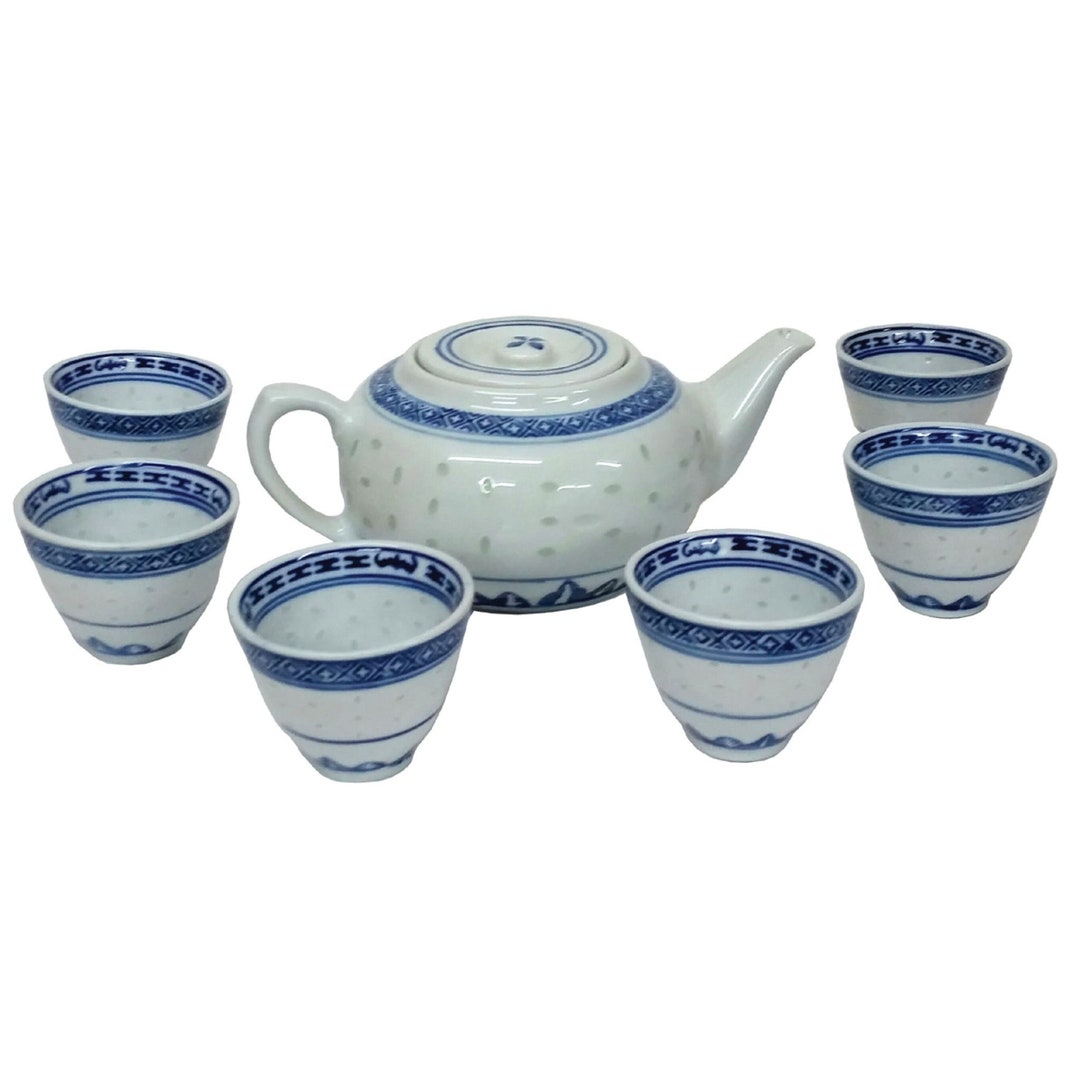 Rice Pattern Tea Set - Etsy