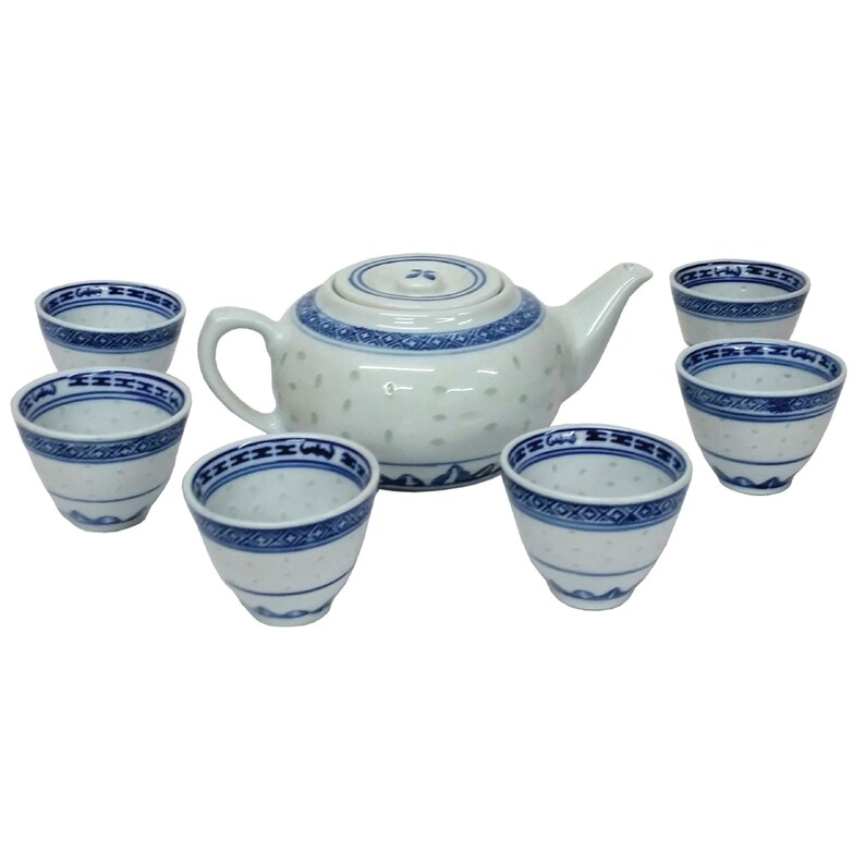 Rice Pattern Tea Set - Etsy