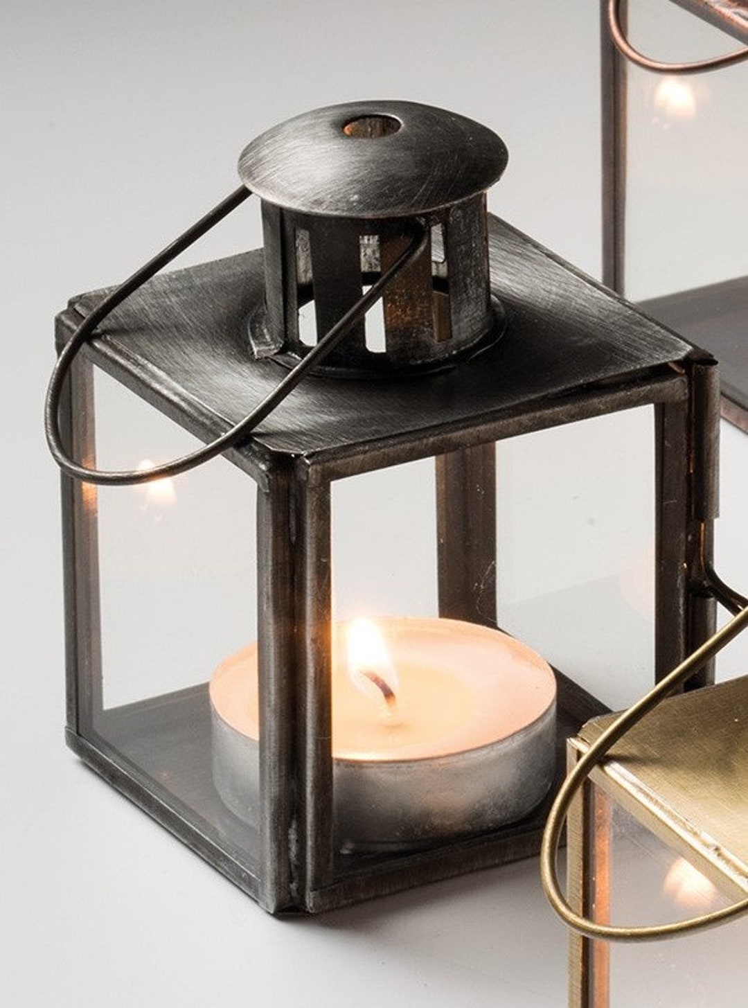 3 X Mini Glass Lanterns With Plain Glass - Etsy
