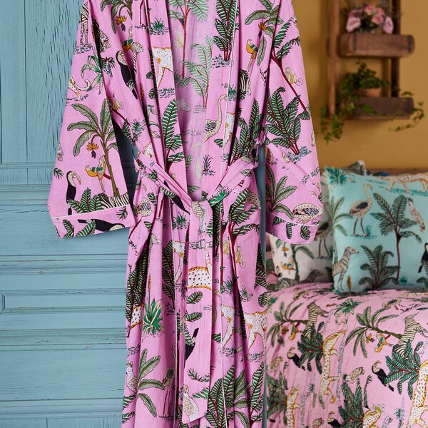 Leopard Print Dressing Gown - Etsy UK