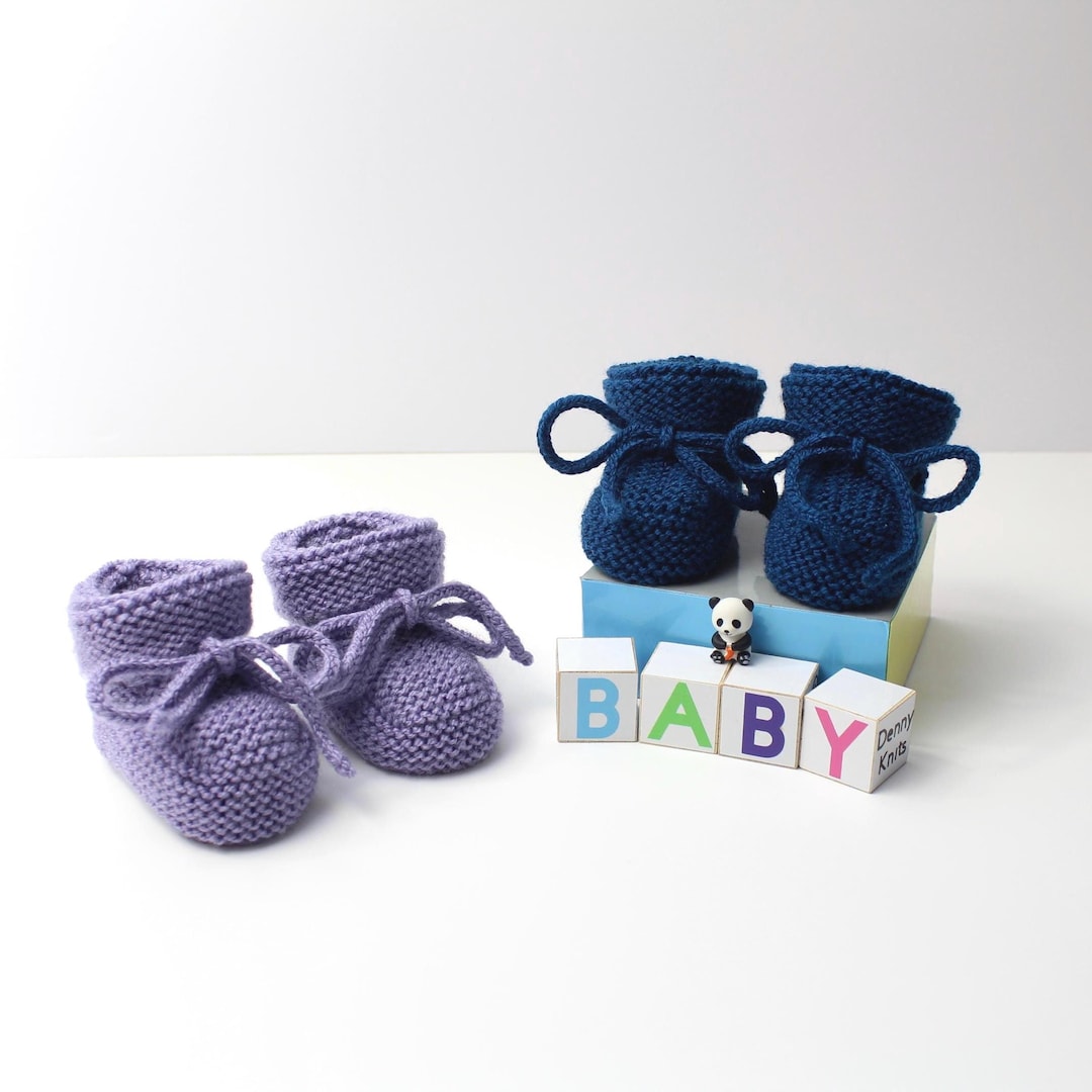Hand Knitted Baby Booties, Baby Footwear, 0-3 Months, 3-6 Months ...