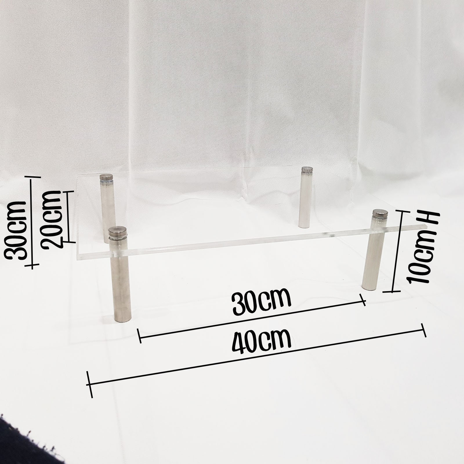 Perspex Acrylic LCD TV Computer Monitor Screen Stand Riser Table Desk ...