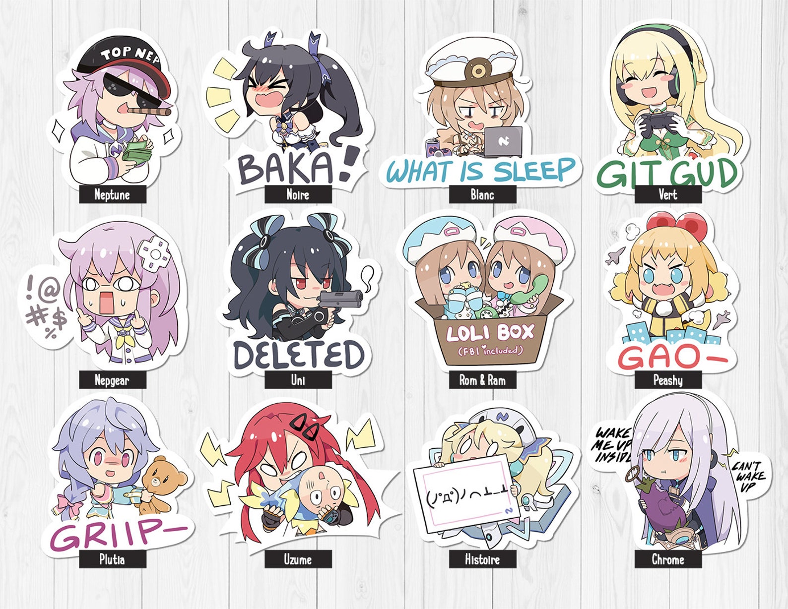Hyperdimension Neptunia Meme Stickers | Etsy