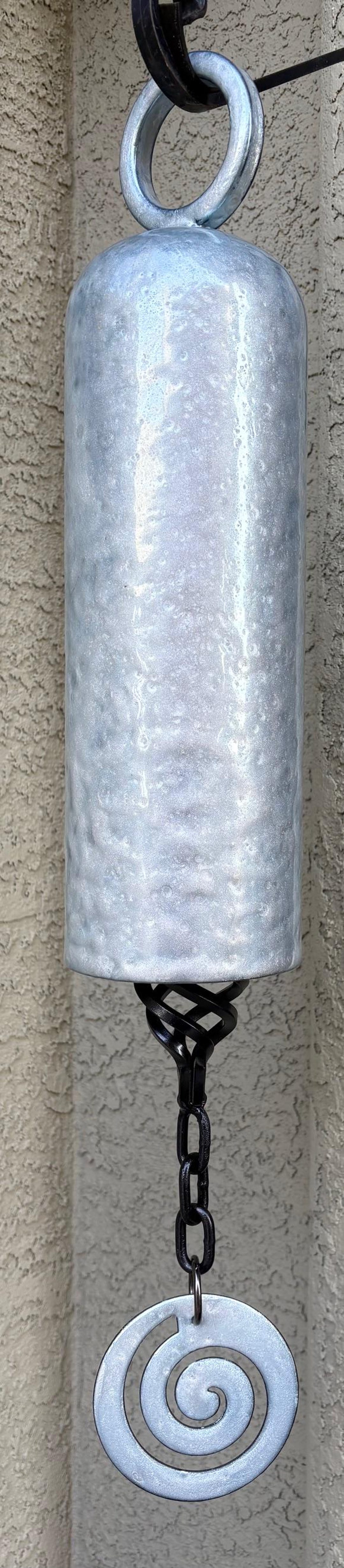 Steel Cylinder Tank Bell Wind Chime: Snow White 25th Anniversary Silver ...