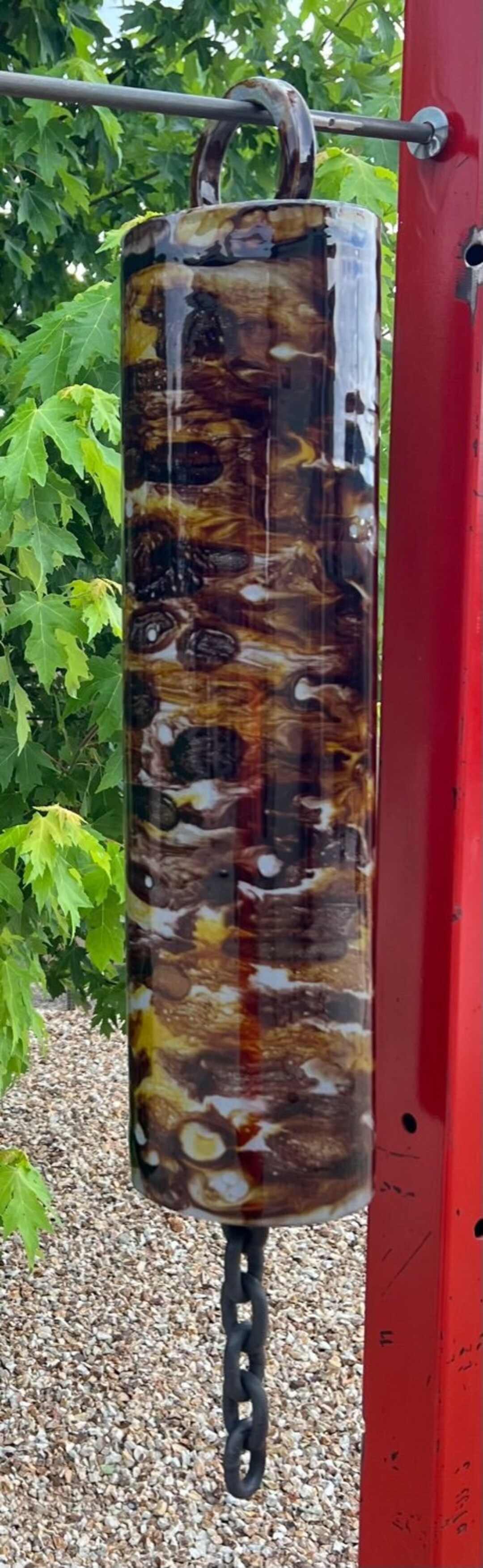 Steel Cylinder Bell Ranch Bell Dinner Bell Rustic Gong Entry Bell Wind ...